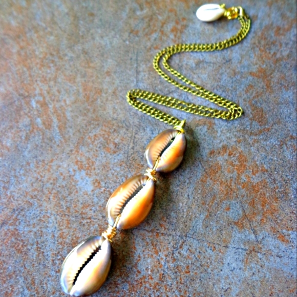 Khepera Adornments | Jewelry | Triple Shell Necklace Cowrie Shell ...